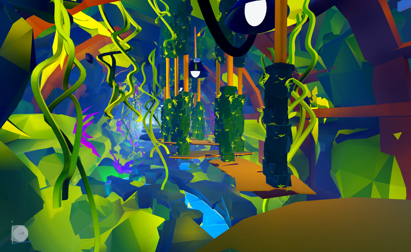 ArtStation - Low poly: Lush Cave