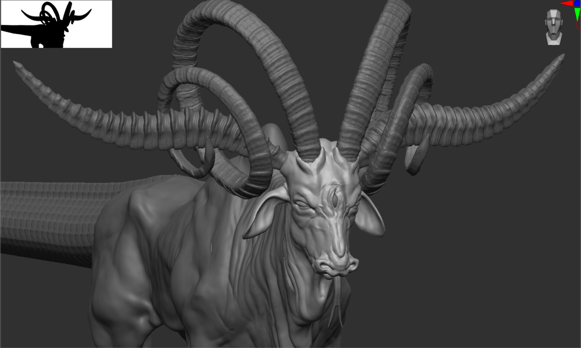 ArtStation - Fantastical Beast "Fei" Model (In Progress)