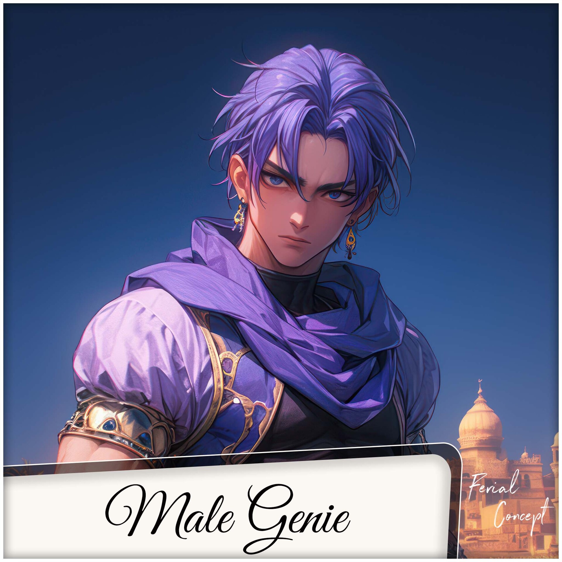 ArtStation - 🔹220 Male Genie - Anime Character Reference Image Pack v ...