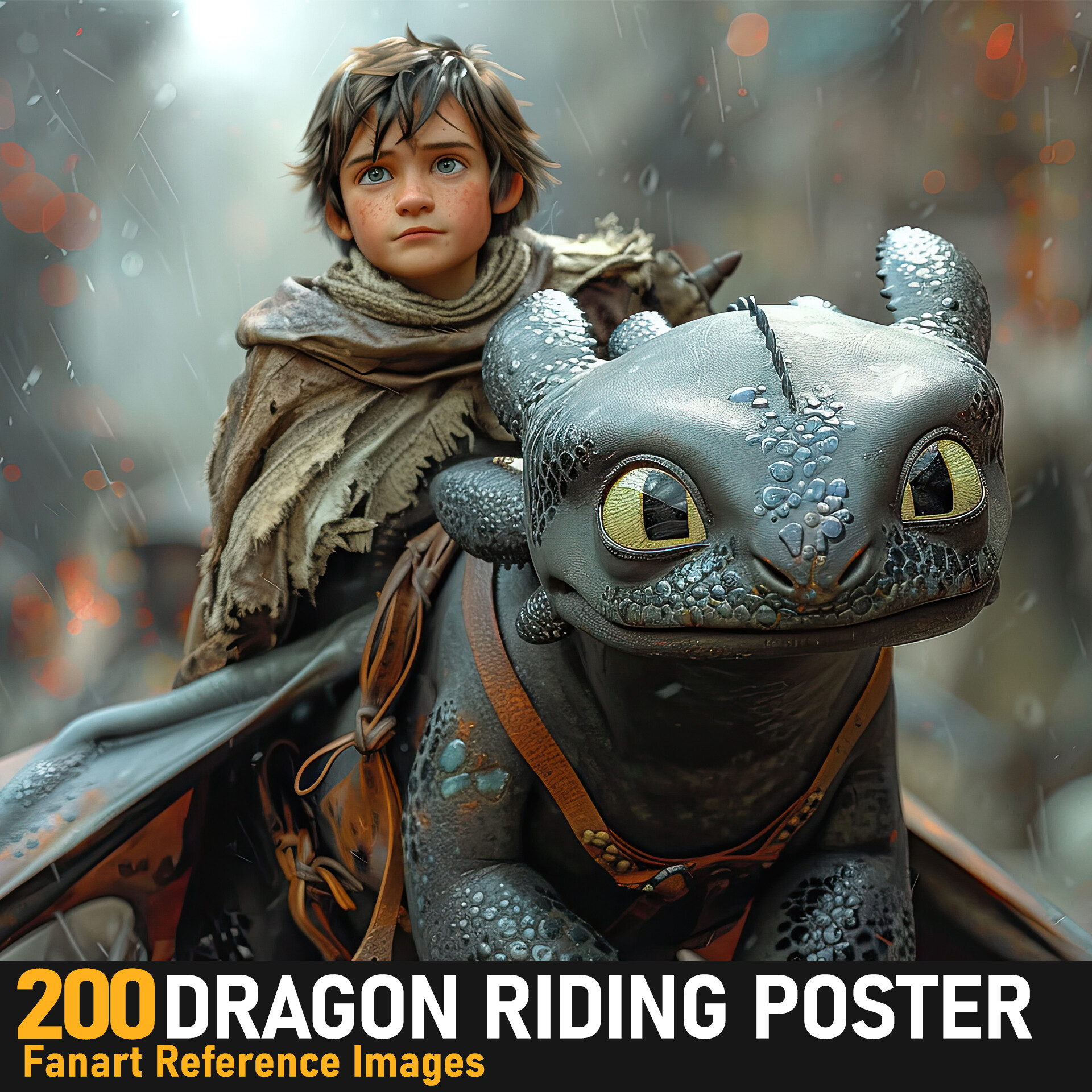 ArtStation - Dragon Riding Poster| 4K Reference Images