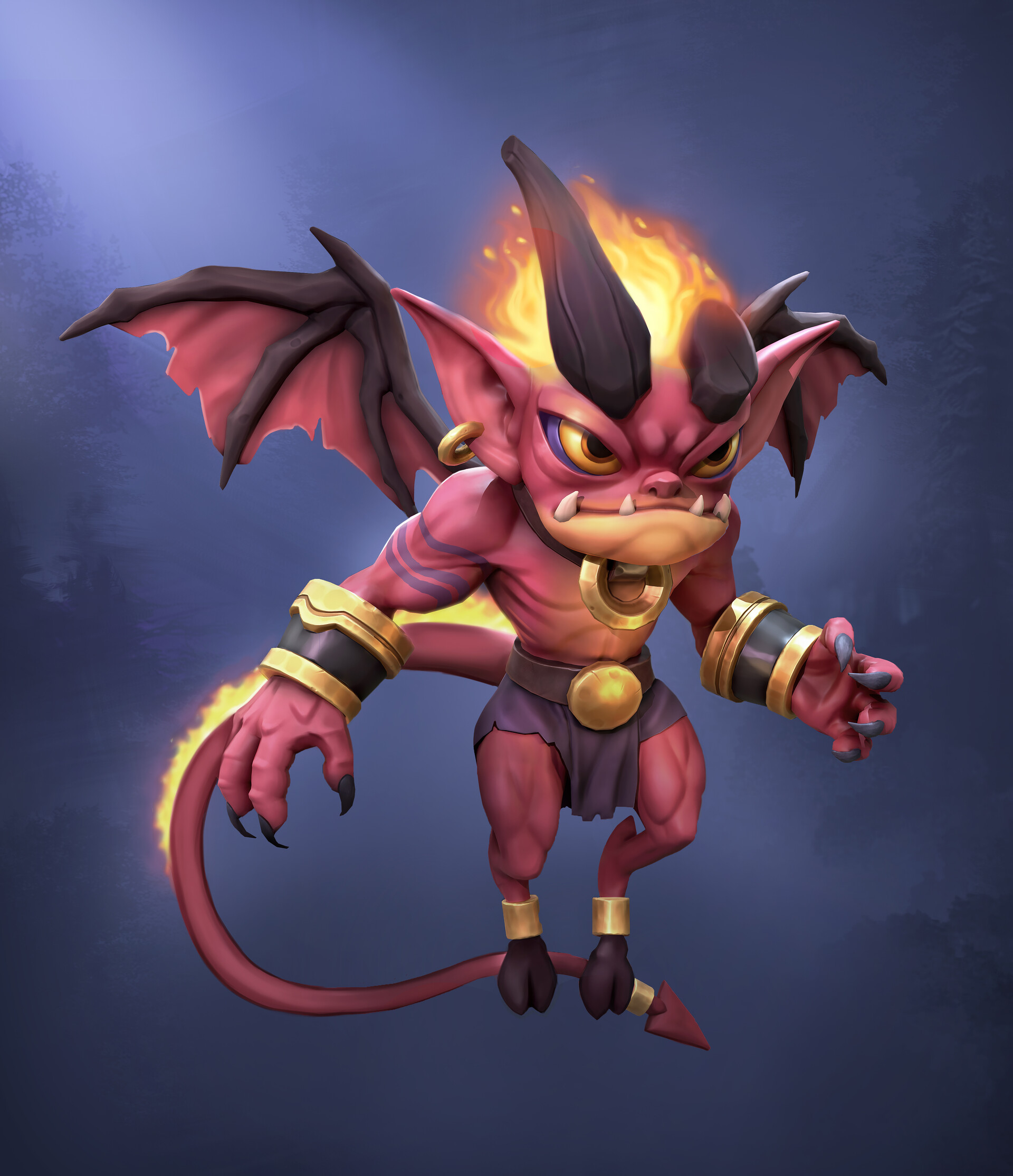 ArtStation - Stylized Fire Demon