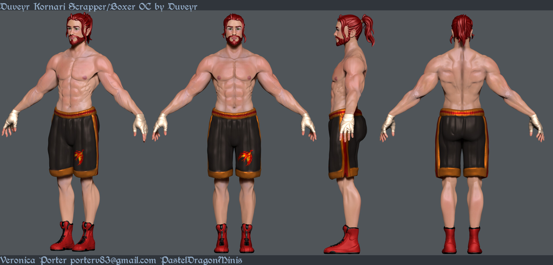 Veronica Porter - Muscle Man Duveyr Male Anatomy ZBrush Sculpt Study