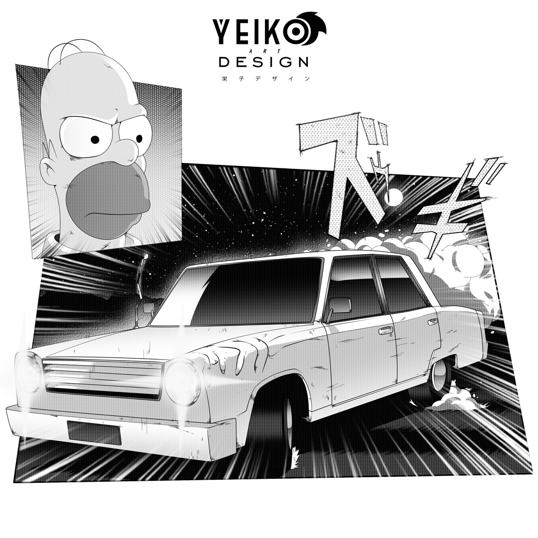 ArtStation - The Simpson "Pink Cabriolet" Drift