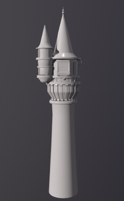 ArtStation - 3D model of the 'tangled' castle