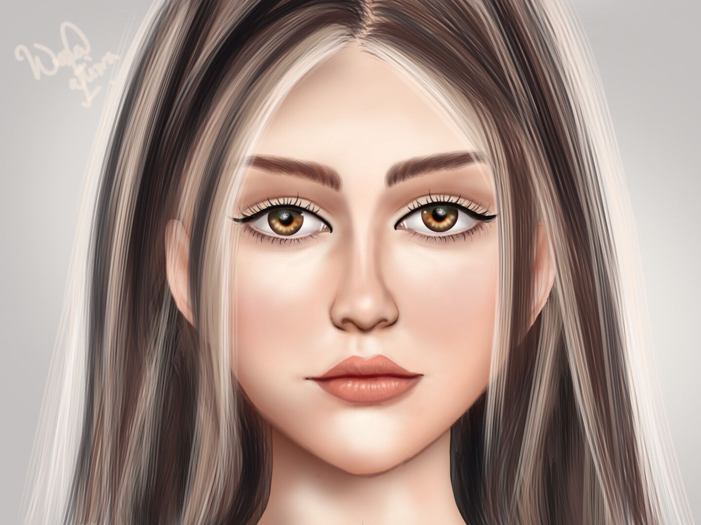 ArtStation - Digitally painted Character face