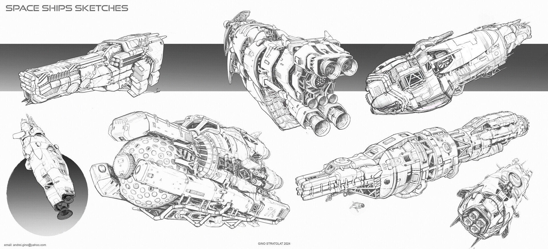 ArtStation - Sci fi spaceship sketches