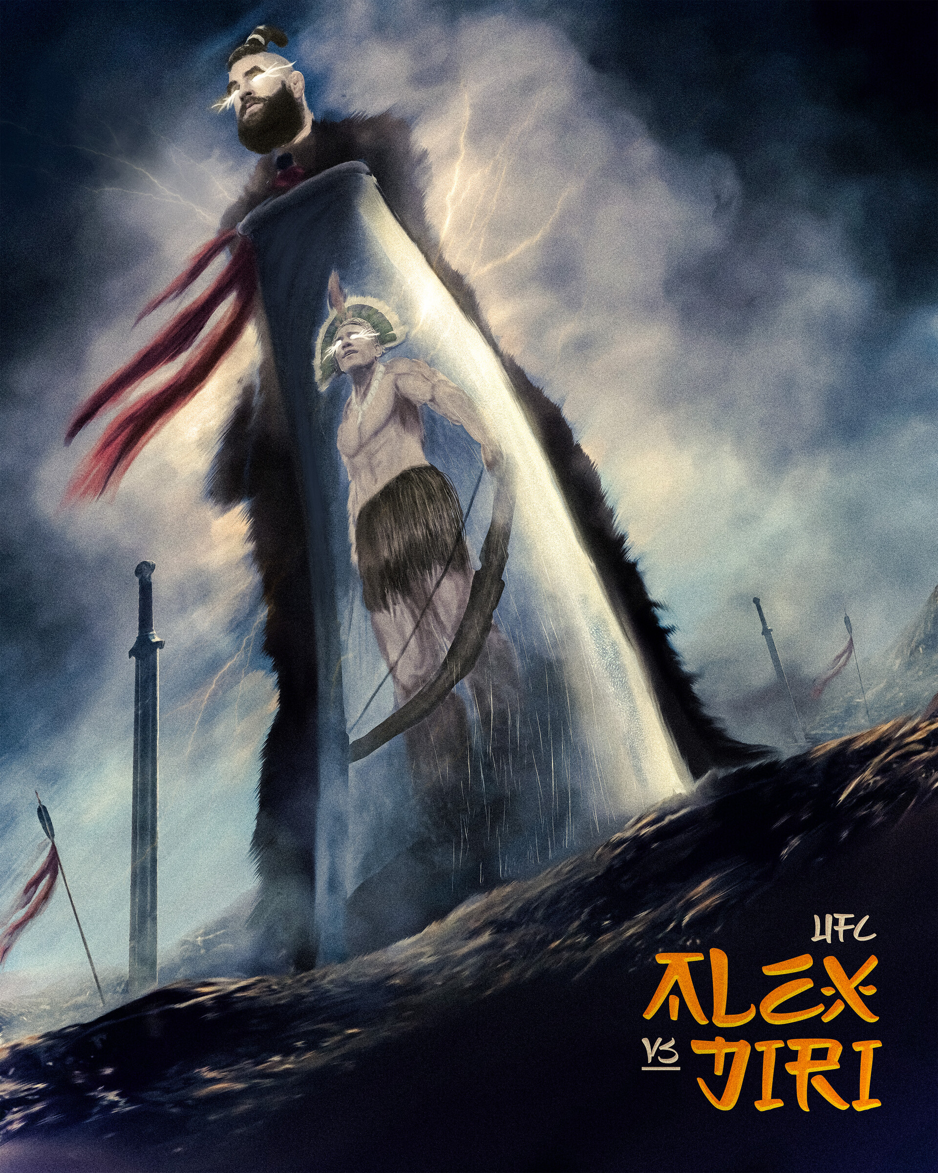 ArtStation - 🏆 Alex vs Jiri UFC303 Poster