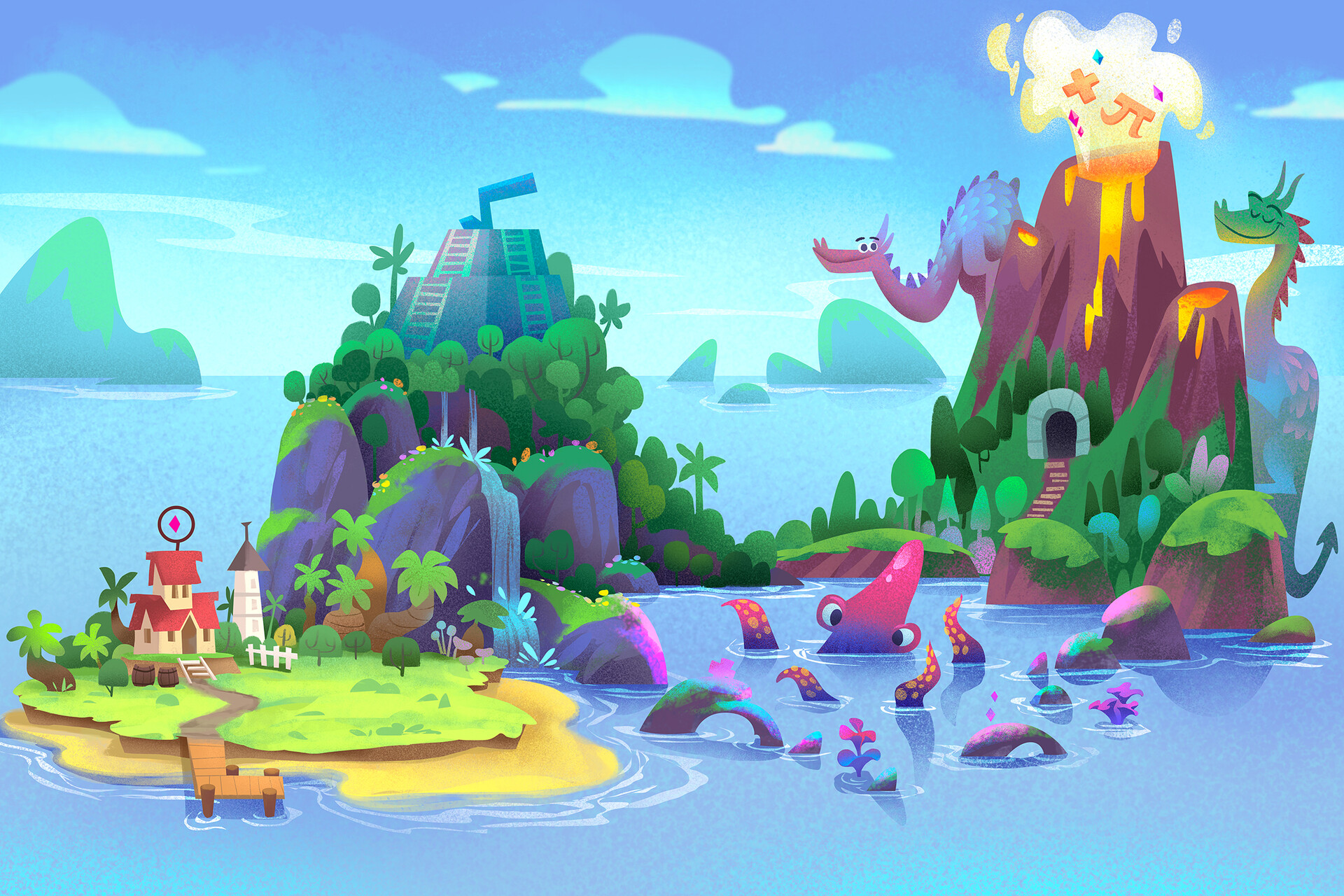 ArtStation - Stylized World map for mobile game