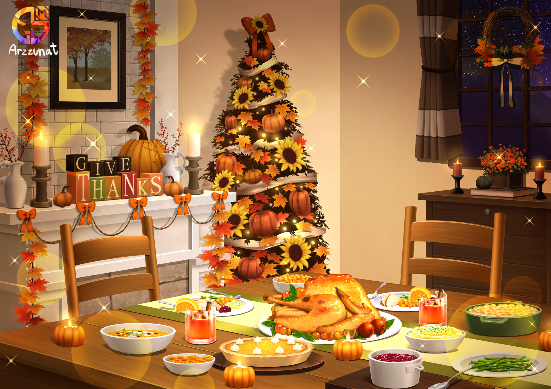 ArtStation - (MGL) Thanksgiving Family