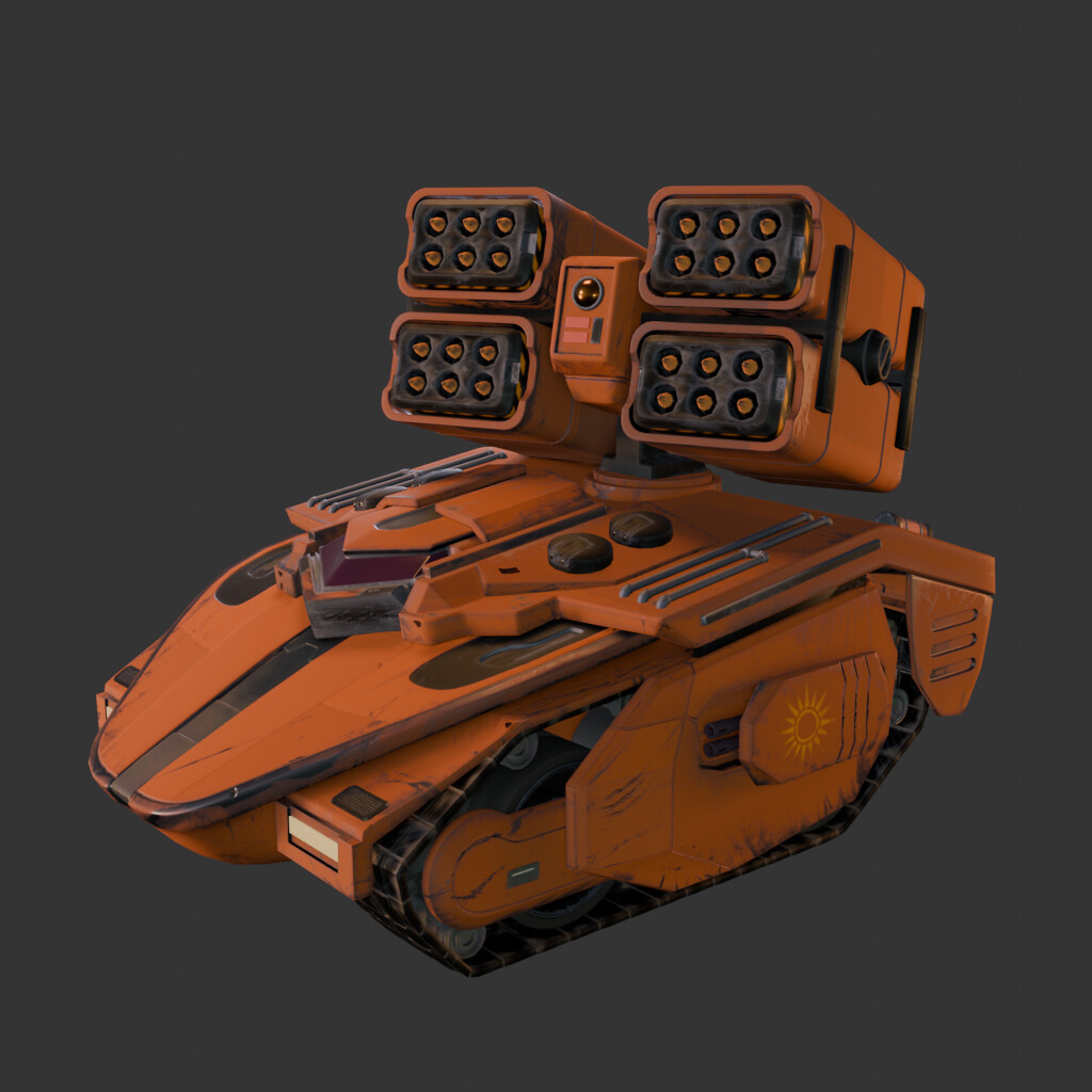 ArtStation - X-21 "Devastator" - Game-Ready Tank (52,640 tris)