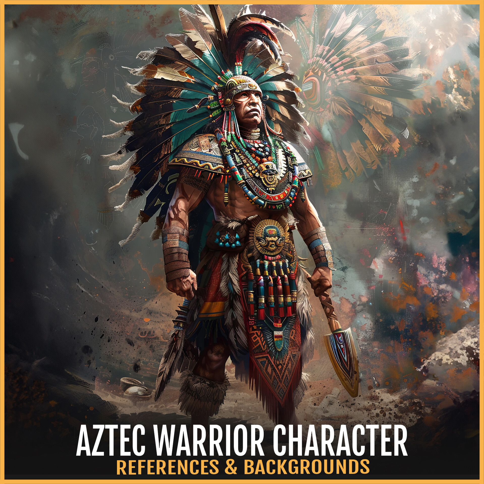 ArtStation - 303 Aztec warrior character