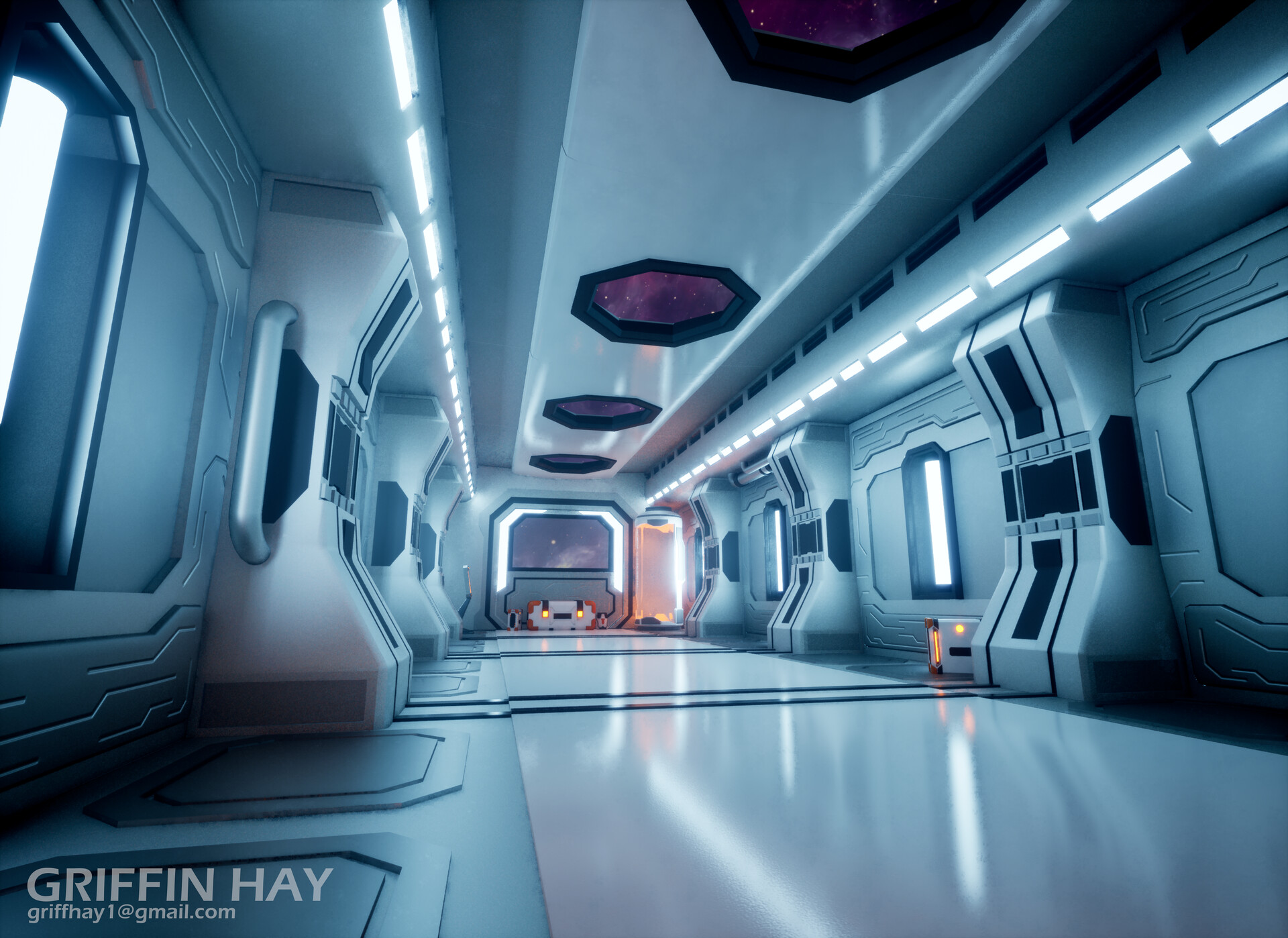 ArtStation - Space Station Hallway