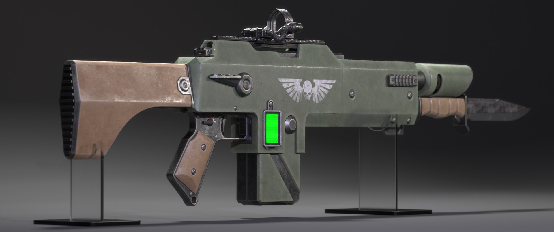 Preston Trenary - Kantrael Pattern Lasgun - Darktide Fan Art