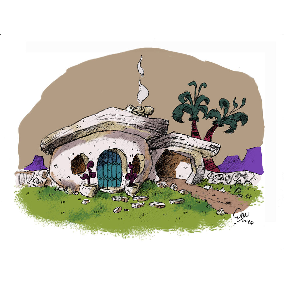 ArtStation - The Flintstone house