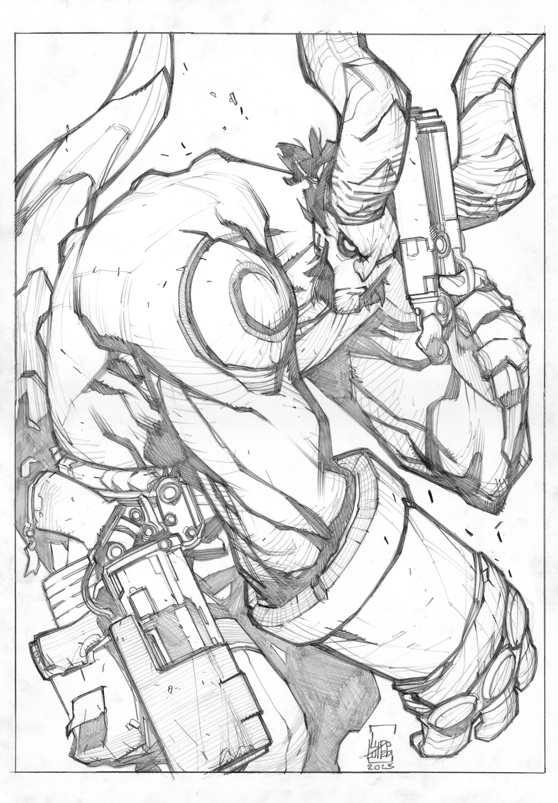 ArtStation - A3-hellboy-pencil