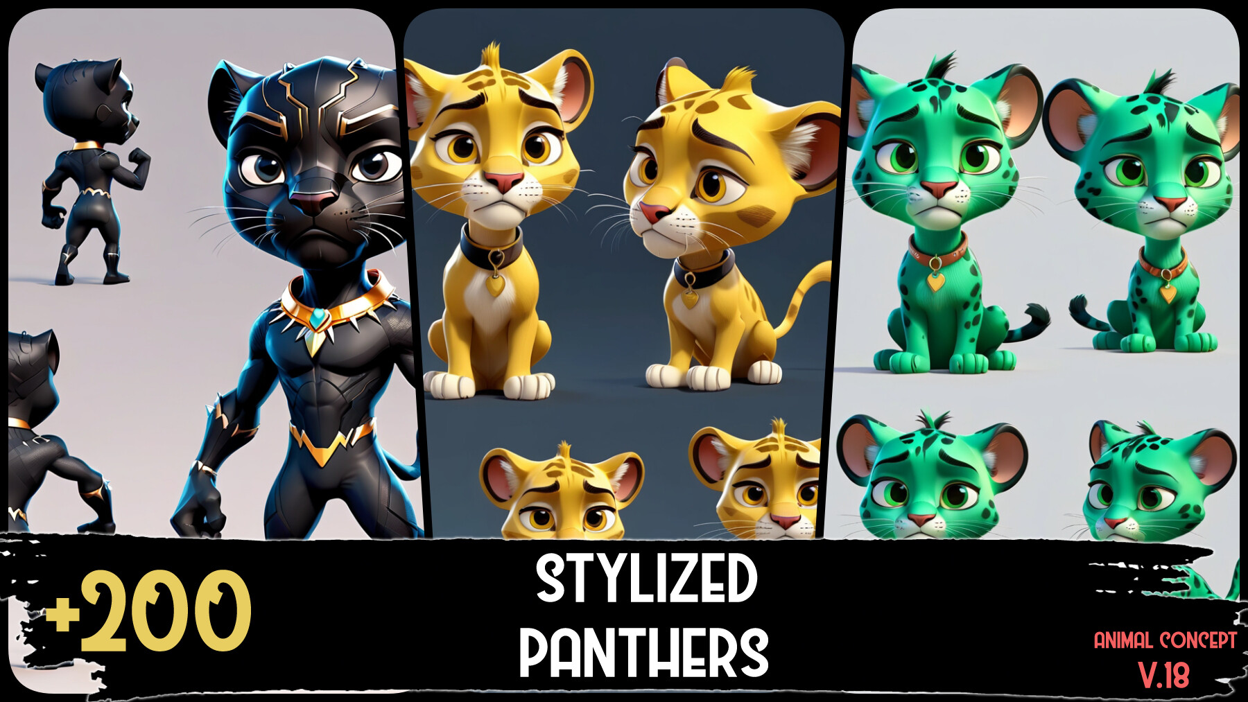 ArtStation - Stylized Panthers