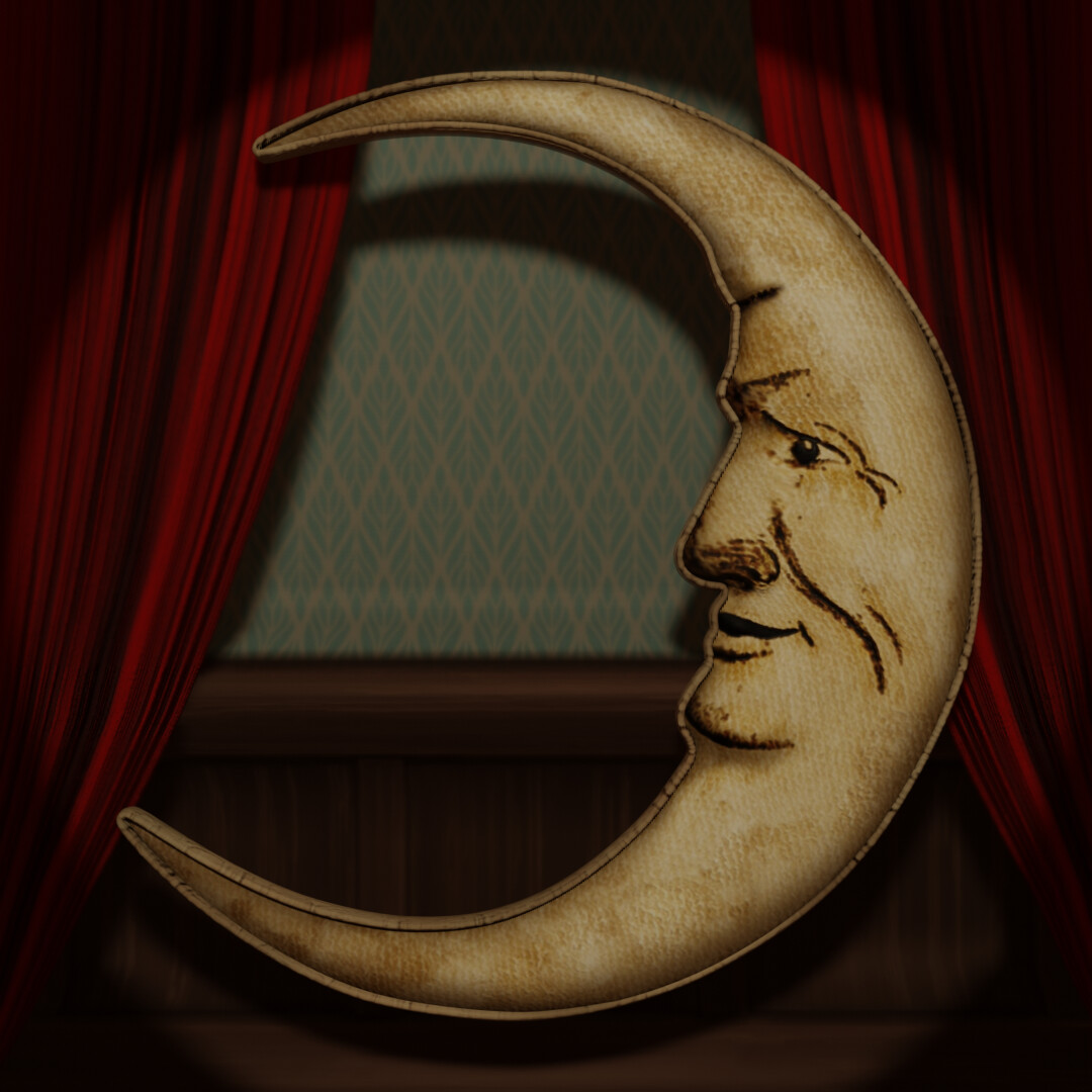 ArtStation - Vintage Moon Backdrop