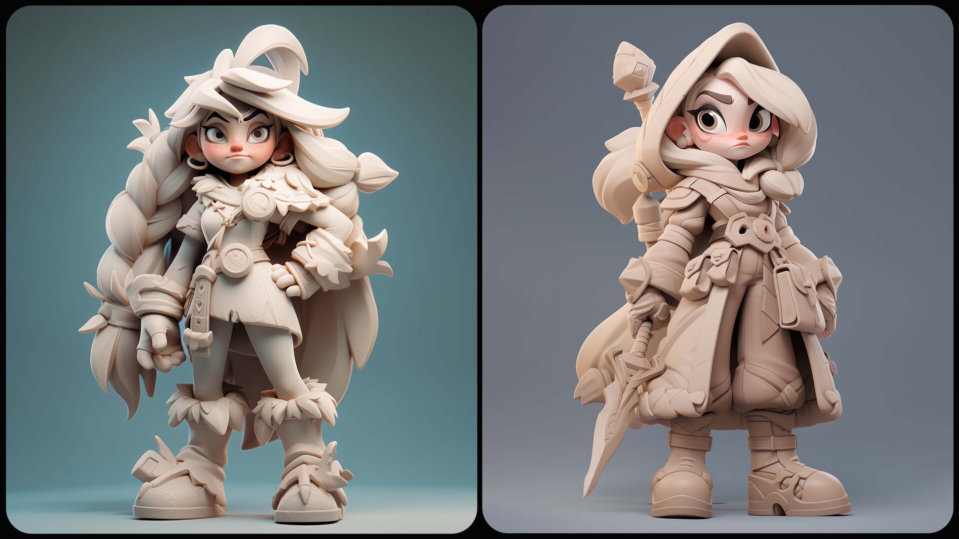 Ferial Studio - 🔹200 Female Arctic Warrior - Stylized Character ...