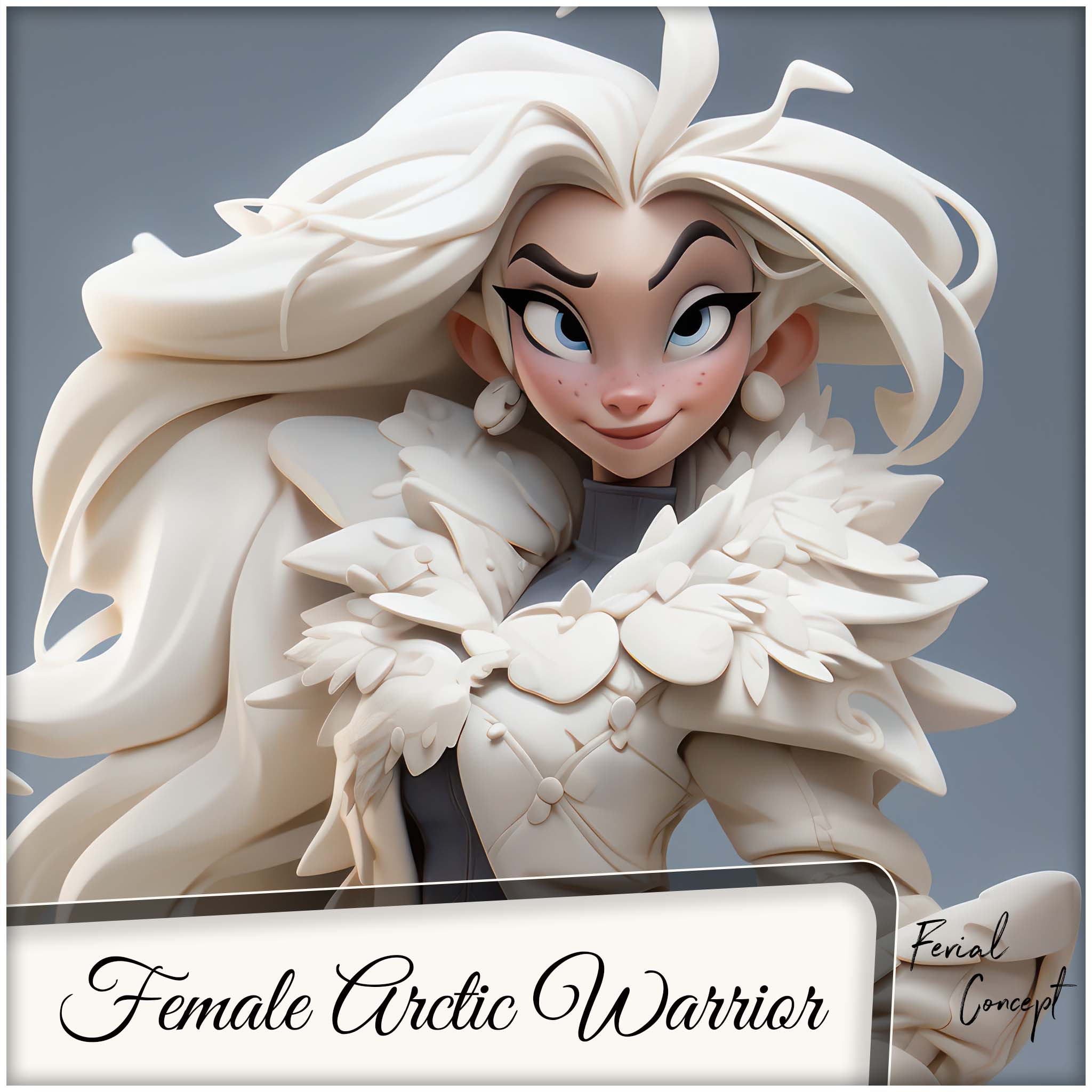 Ferial Studio - 🔹200 Female Arctic Warrior - Stylized Character ...