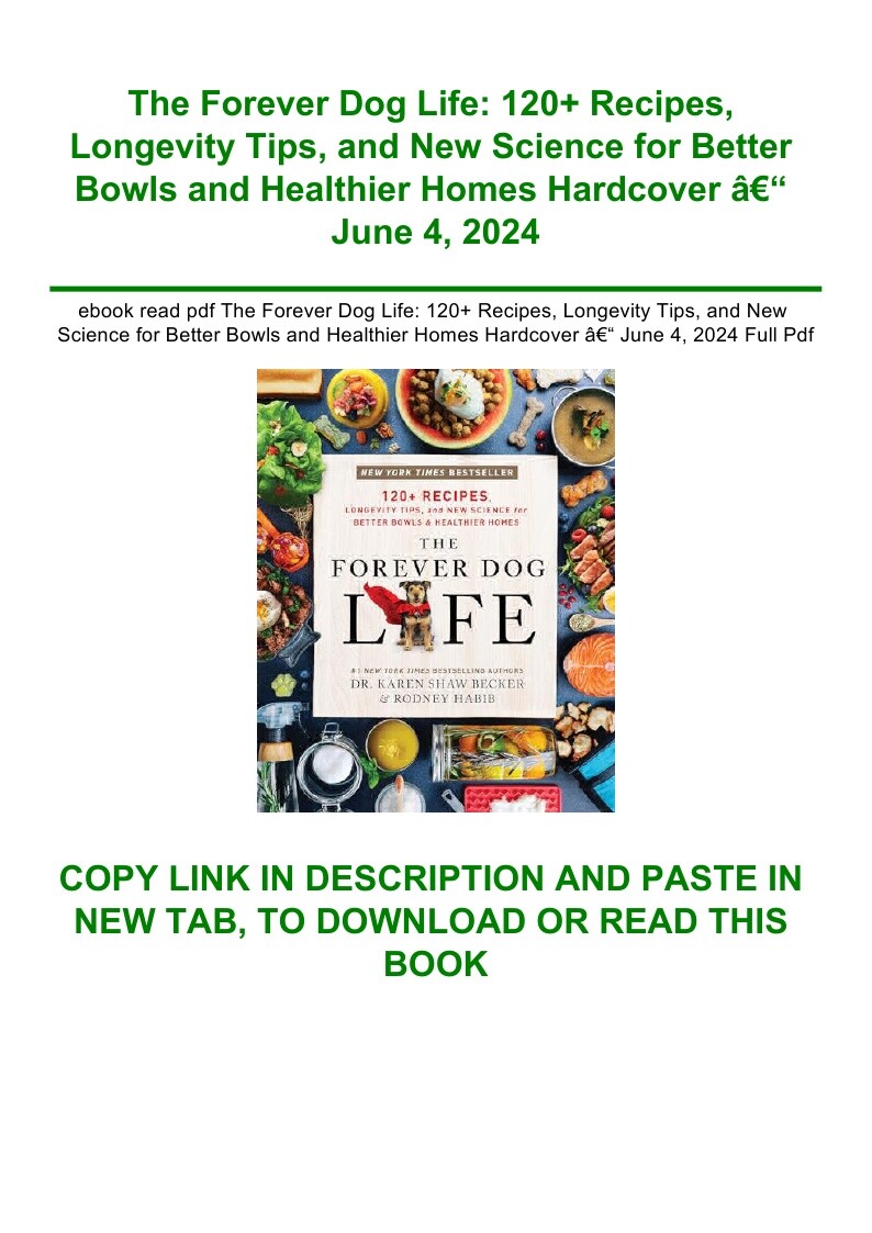 ArtStation - ebook read pdf The Forever Dog Life 120+ Recipes Longevity ...