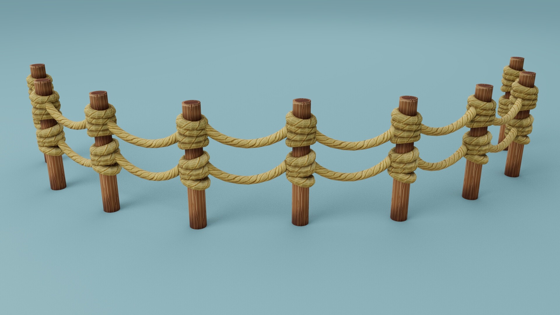 ArtStation - Wood Fence and Rope