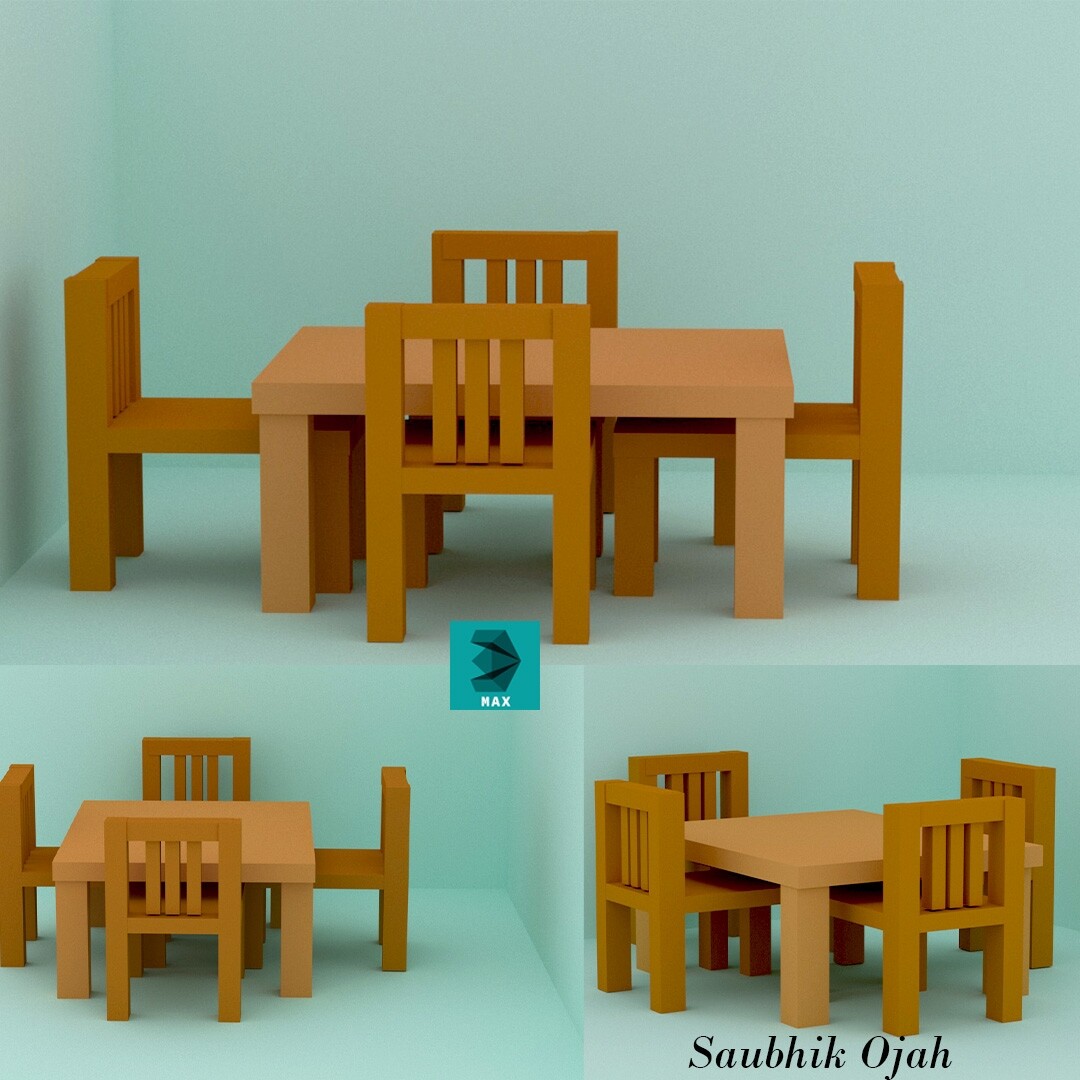 ArtStation - Dining table modelling work.