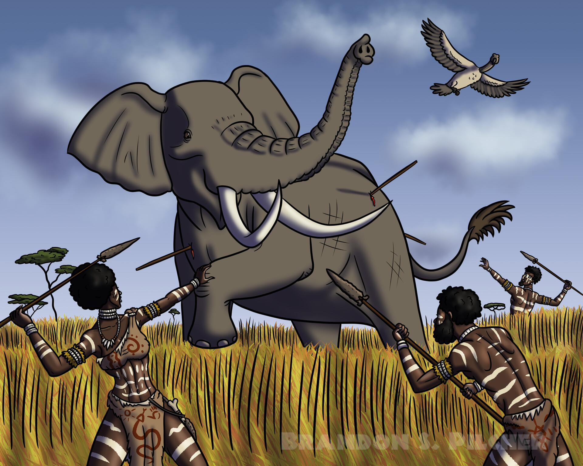 ArtStation - Hunting the Mighty Elephant