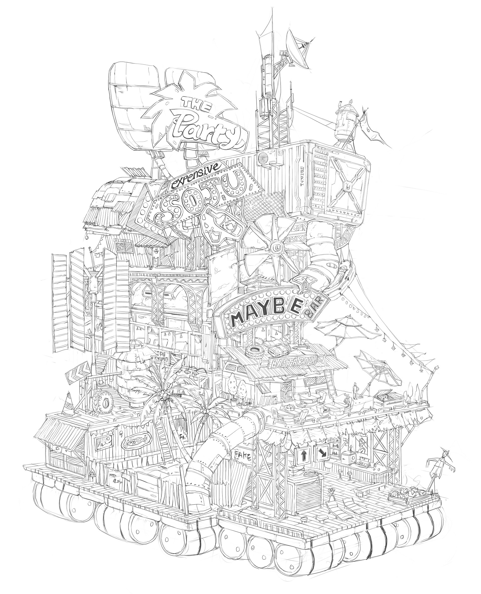 ArtStation - a water barge