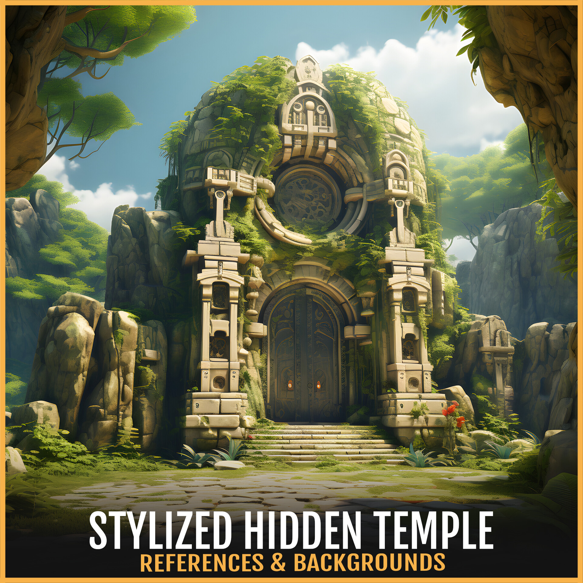 ArtStation - 202 Stylized Hidden Temple VOL67