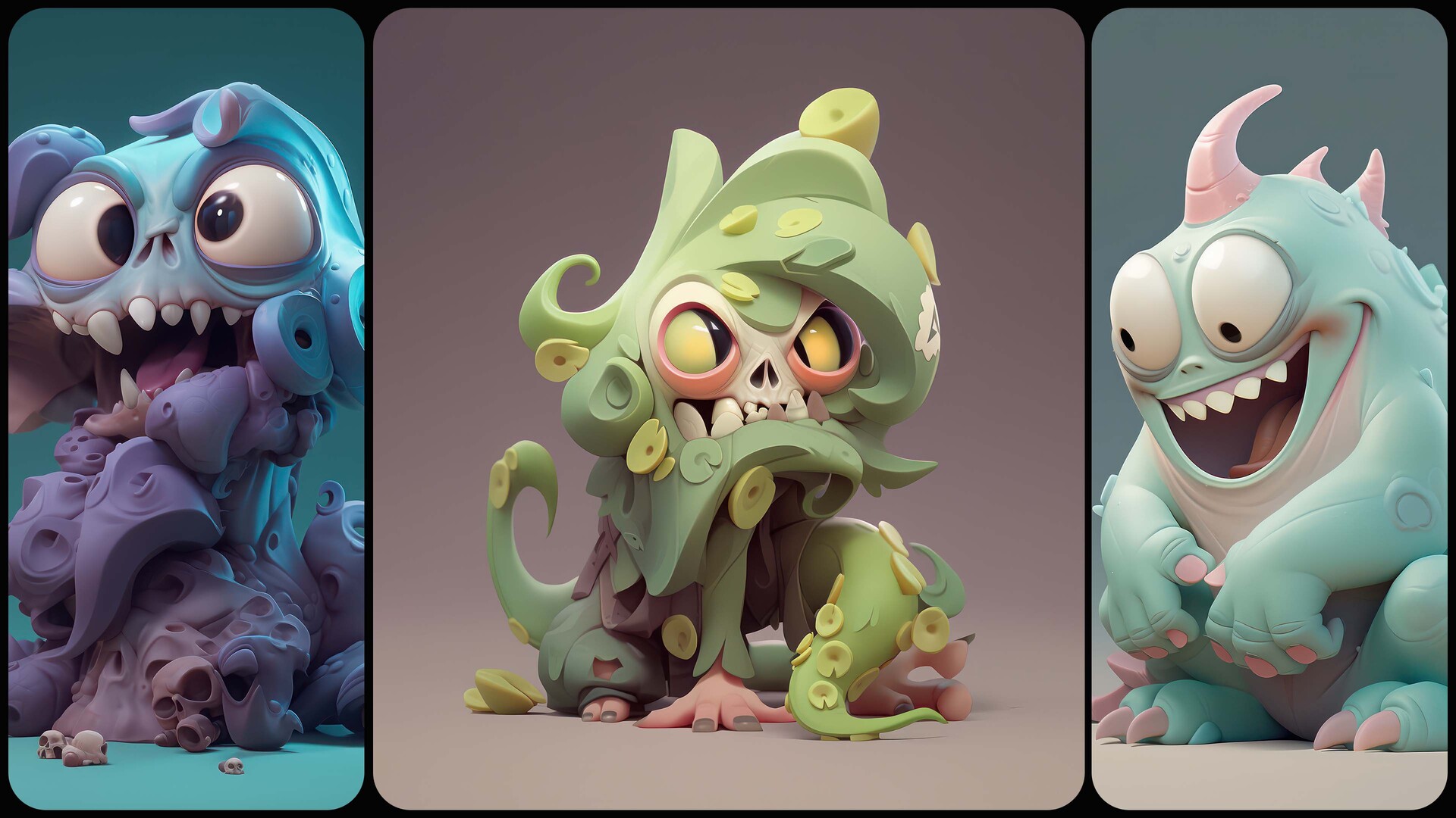 Ferial Studio - 🔹220 Crawling Monster- Stylized Character Reference ...