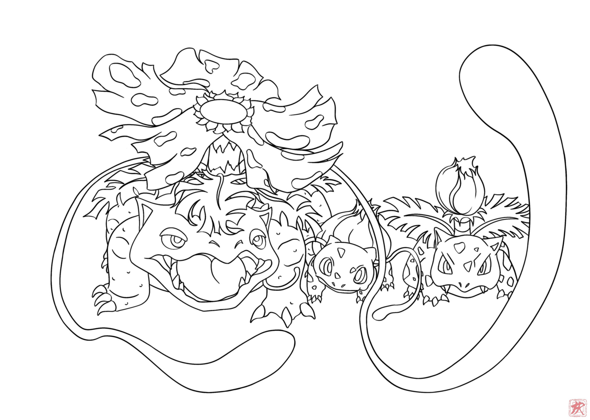 pokemon venusaur coloring pages