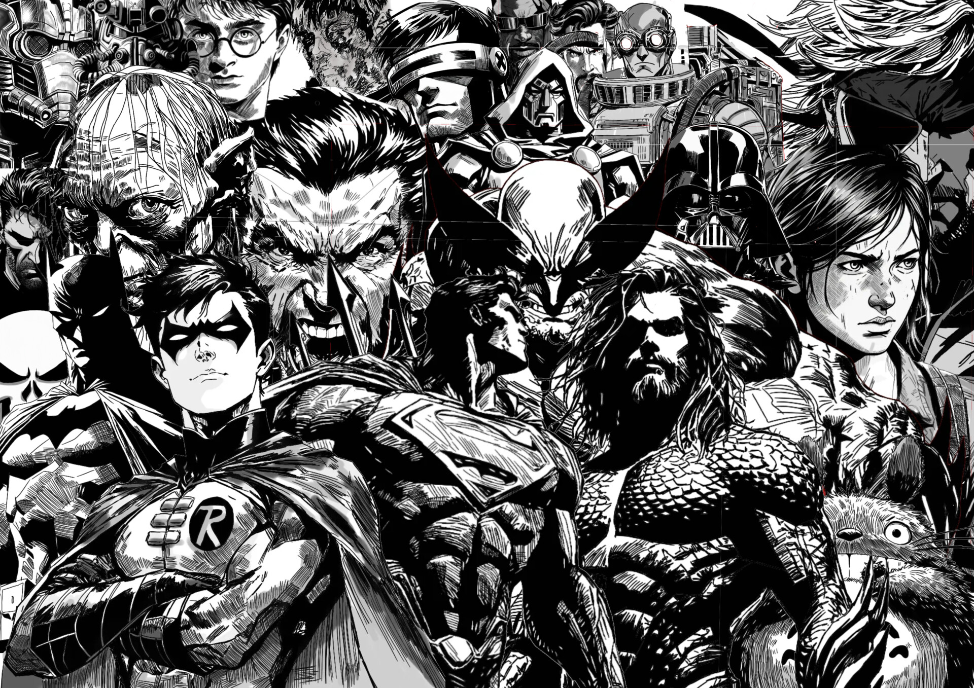 ArtStation - CHARACTER MASHUP DRAWING