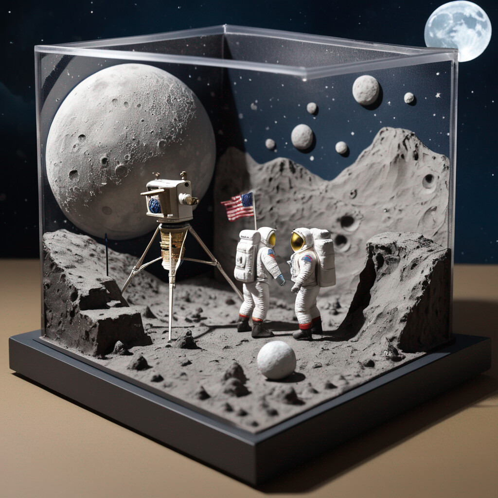 ArtStation - Moon landing, diorama