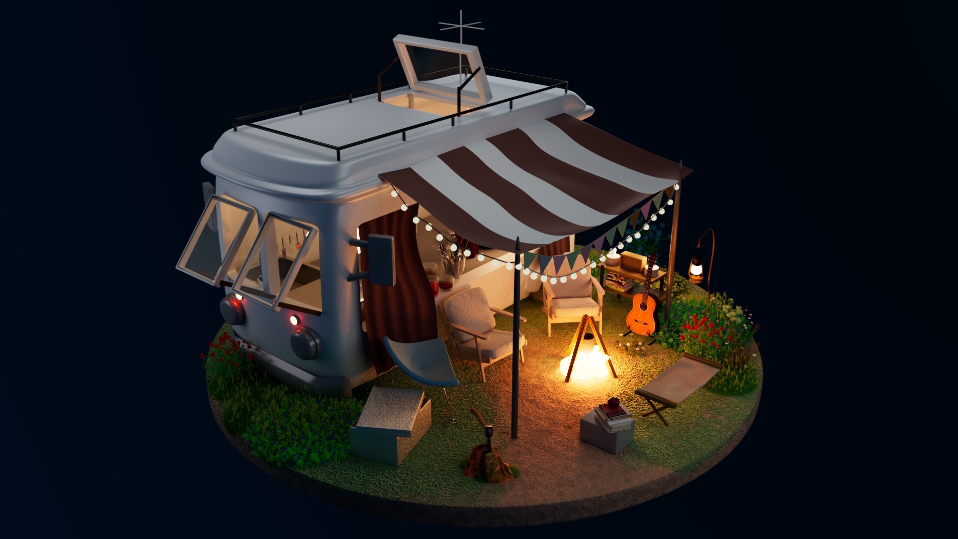 ArtStation - campingTrailerEnv