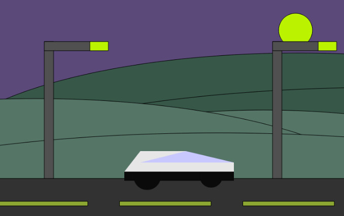 ArtStation - p5.js Parallax Car Animation