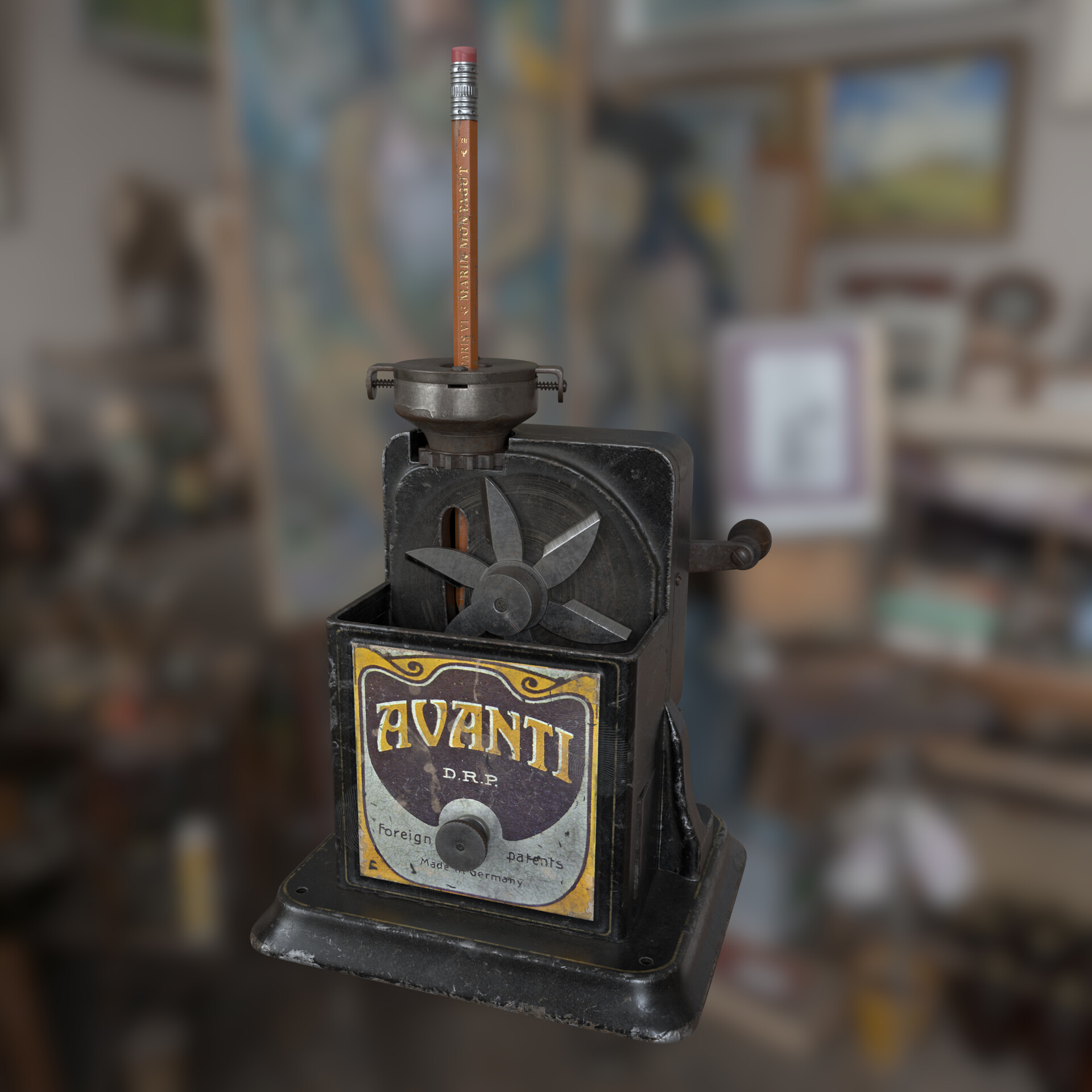ArtStation - Vintage pencil sharpener