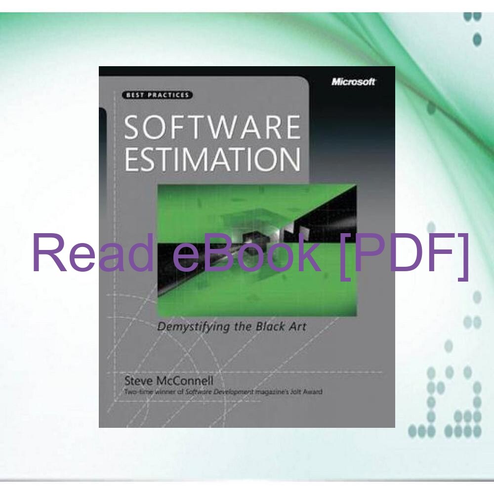 ArtStation - [READ] EBOOK EPUB KINDLE PDF Software Estimation ...