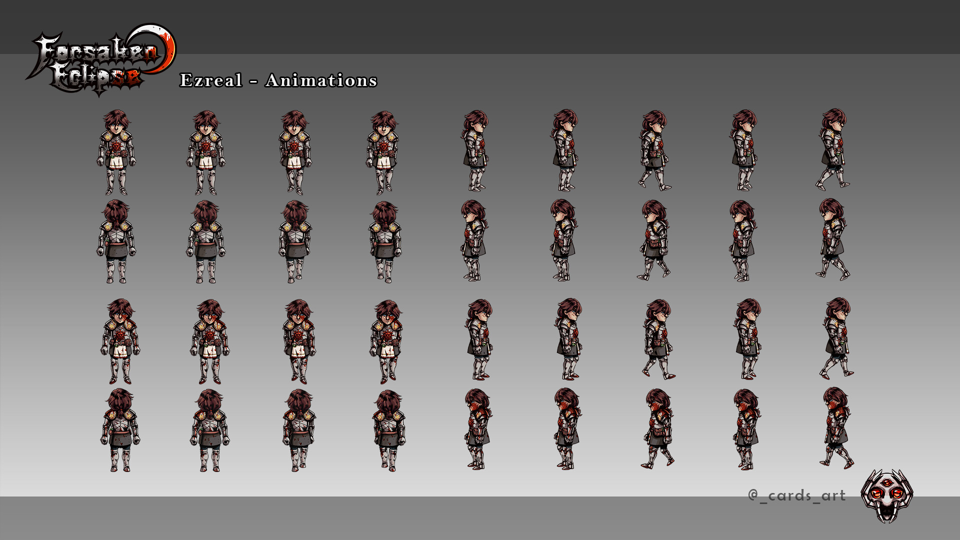 _Cards_Art_ - Forsaken Eclipse - Party Members Character Design