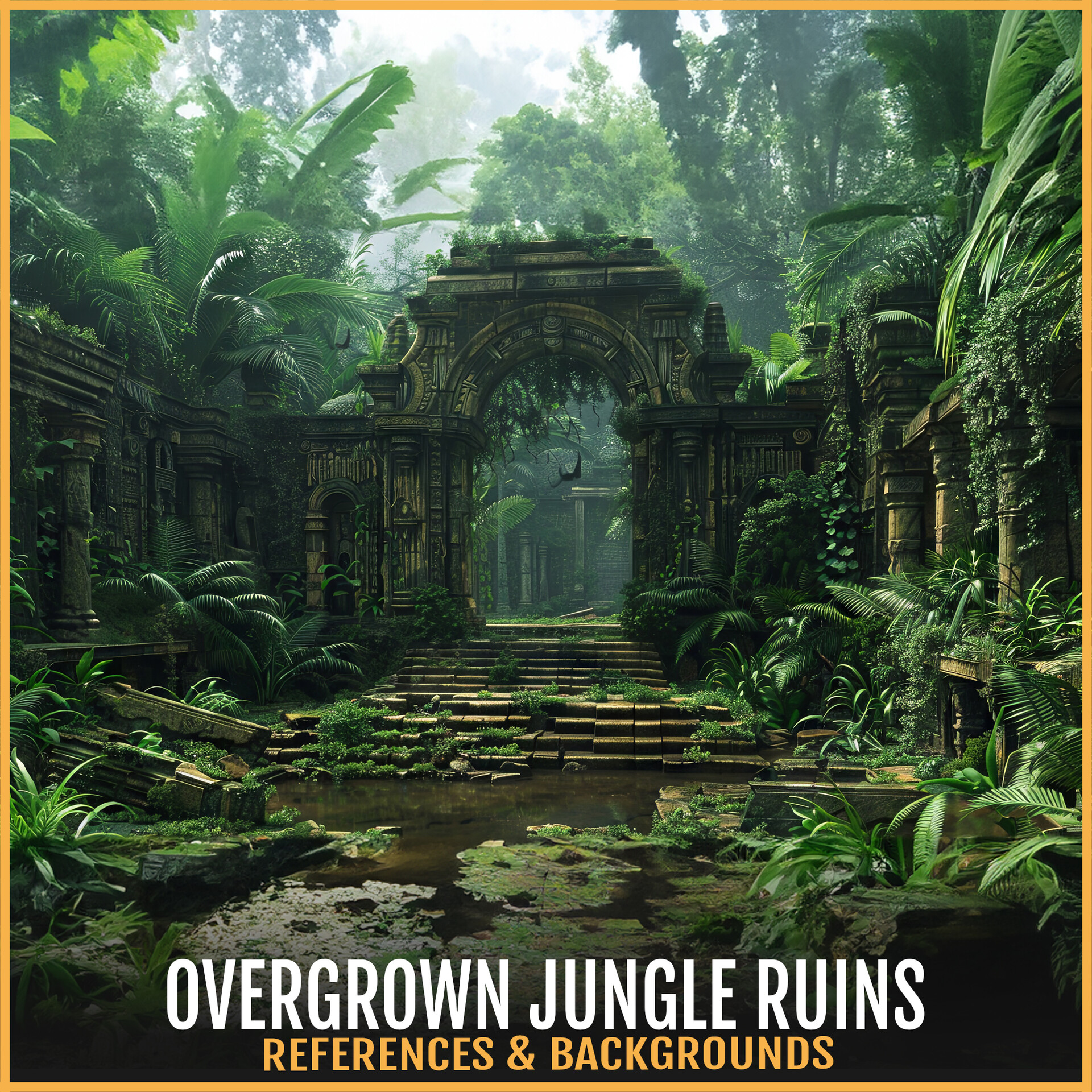 ArtStation - 303 Overgrown Jungle Ruins