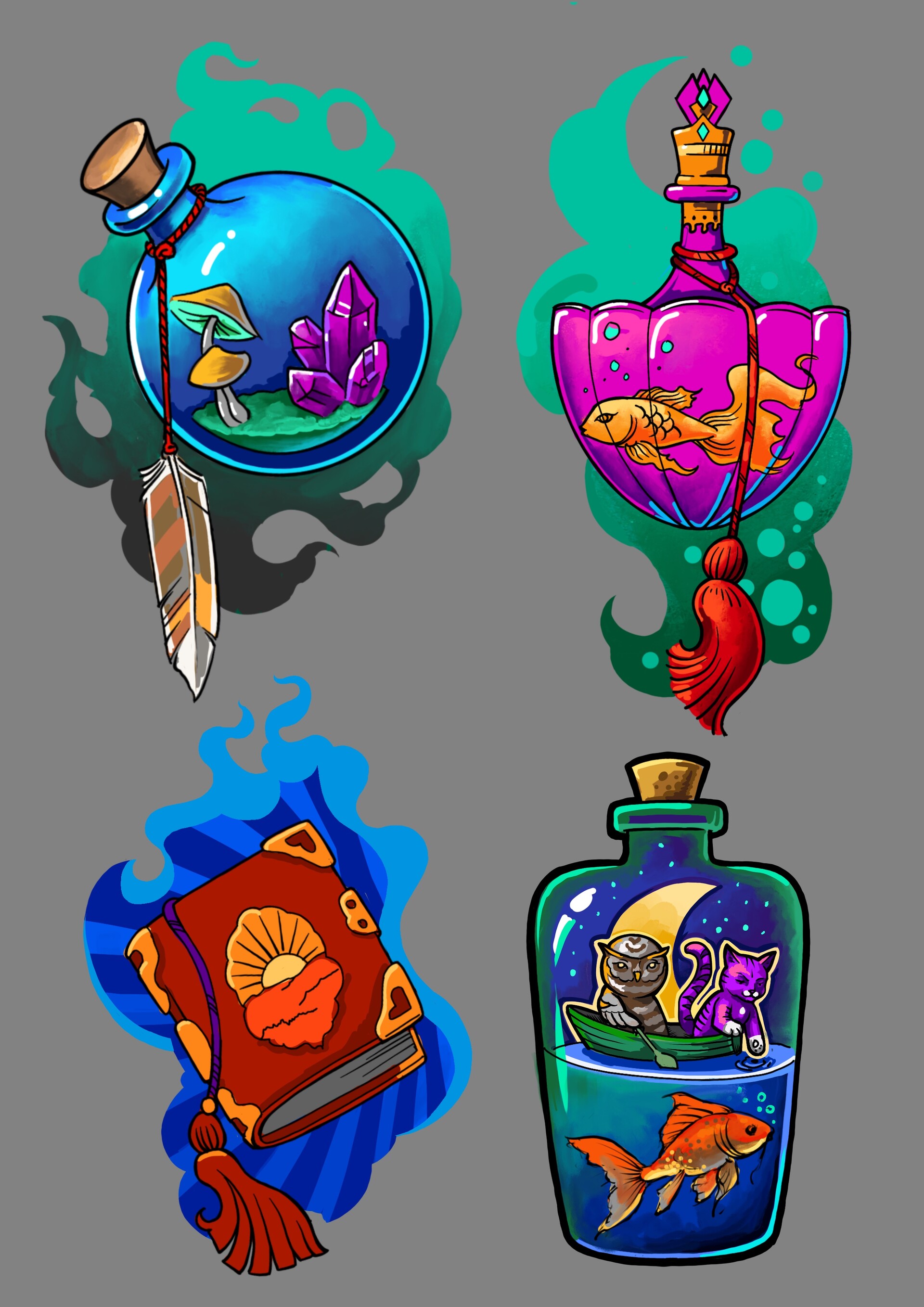 Reuben Wood - Potion Bottles