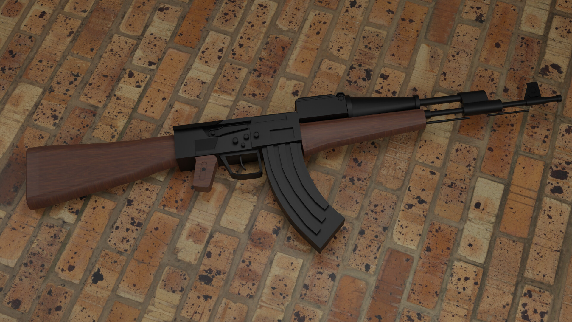 ArtStation - 3D realistic lowpoly weapon