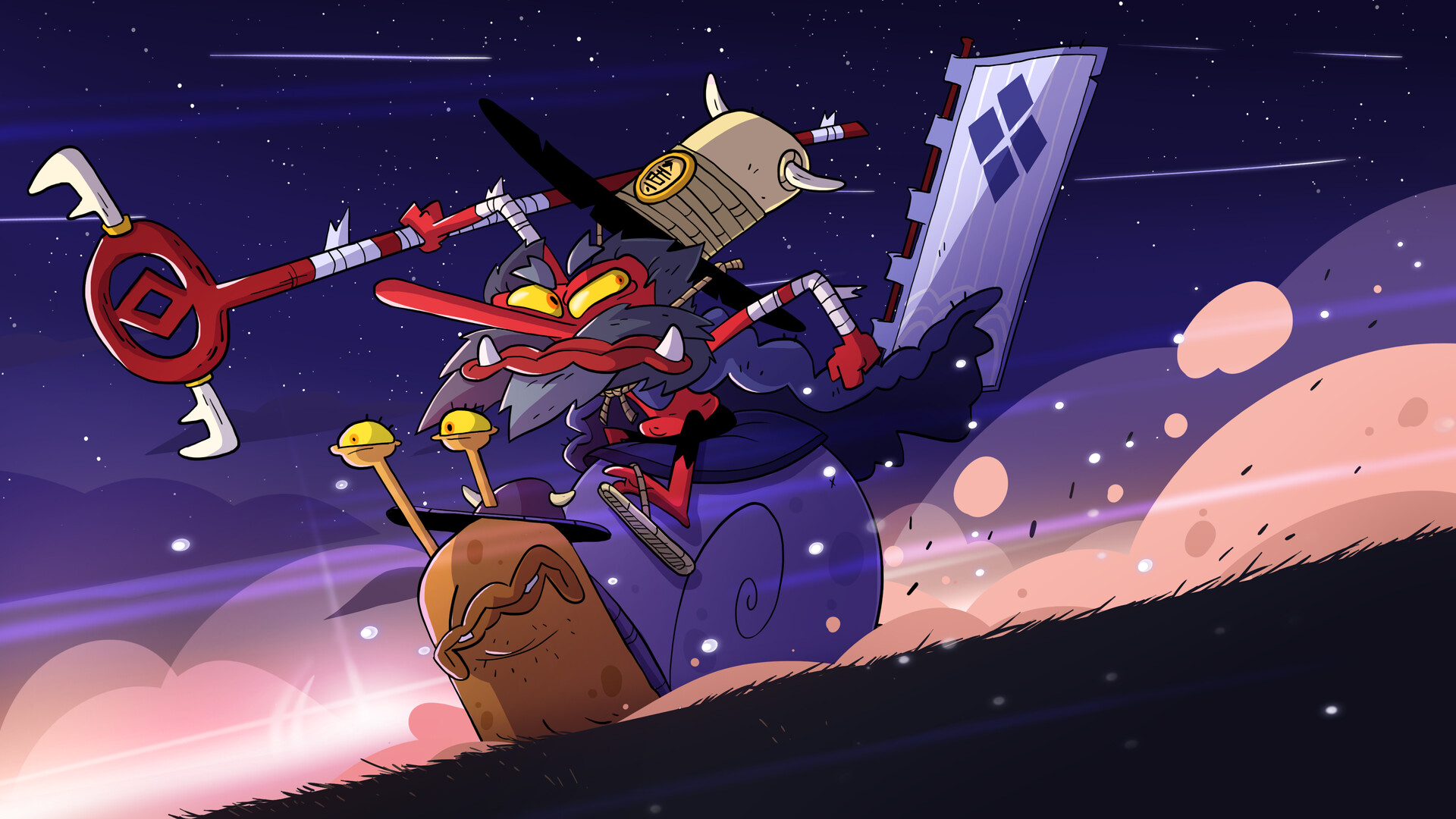 ArtStation - Tengu and snail running