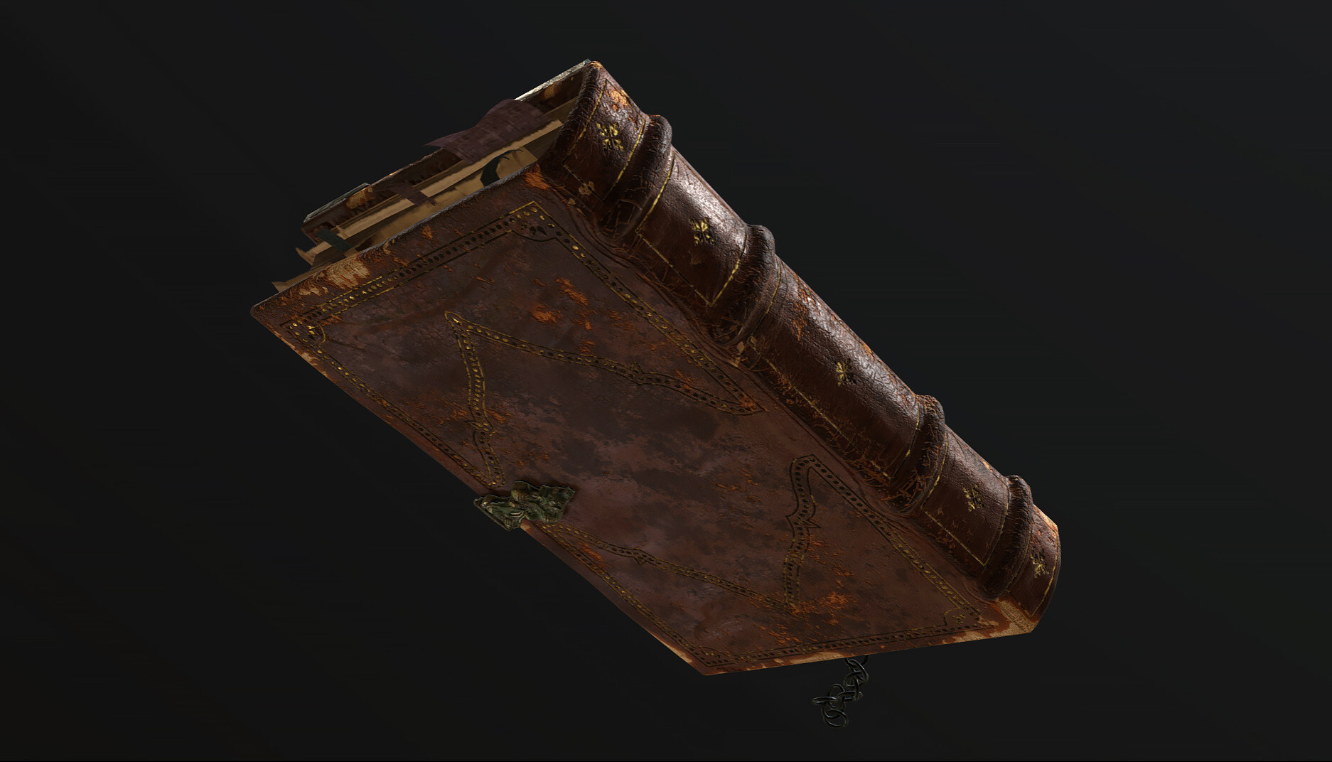 Rita Puhakka - Portfolio website - Ancient Leather-Bound Tome with Lock ...
