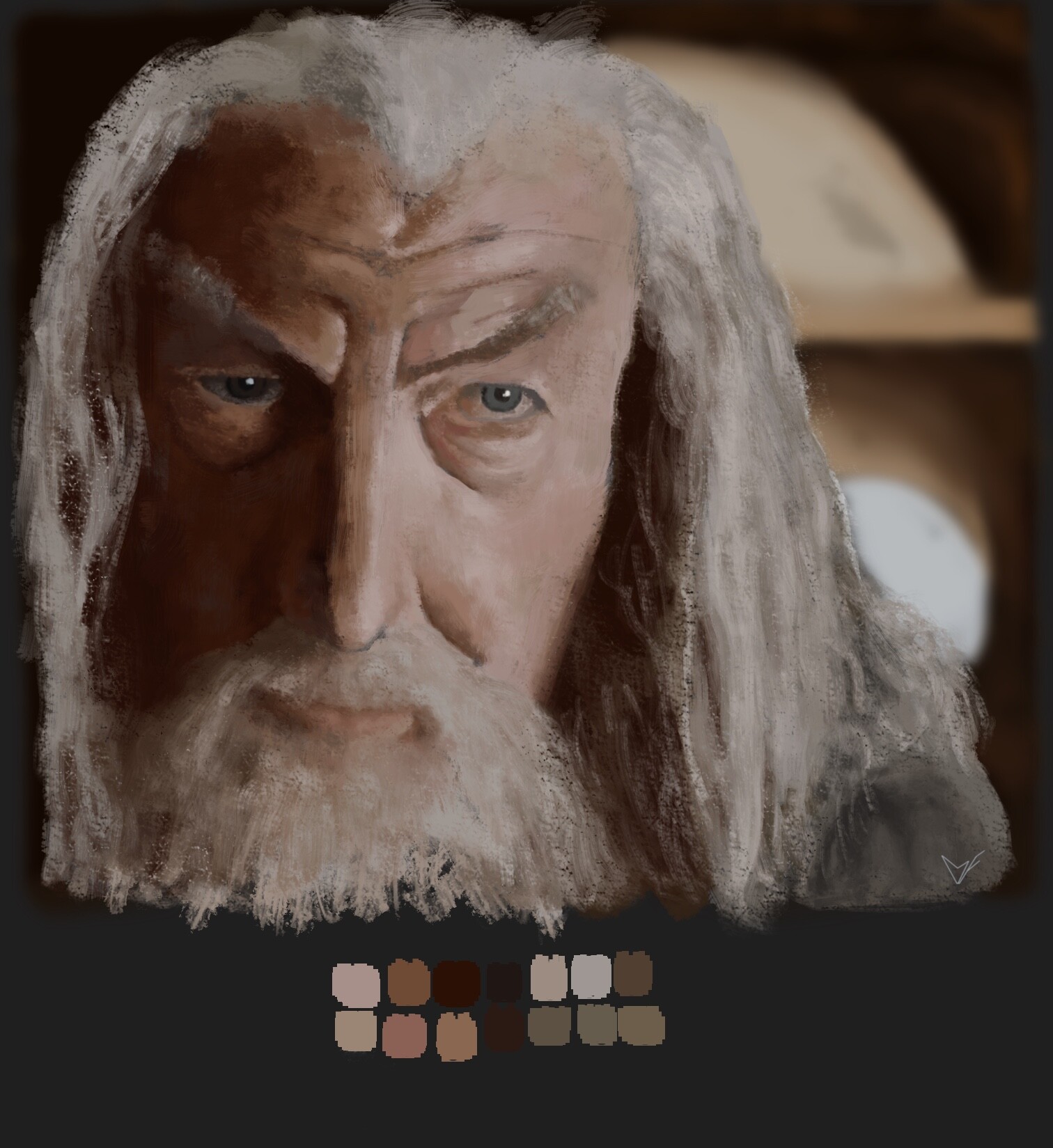 ArtStation - Disappointed wizard face