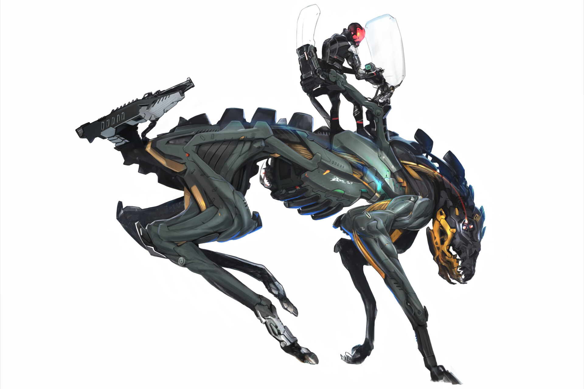 ArtStation - Beast ride, video process...