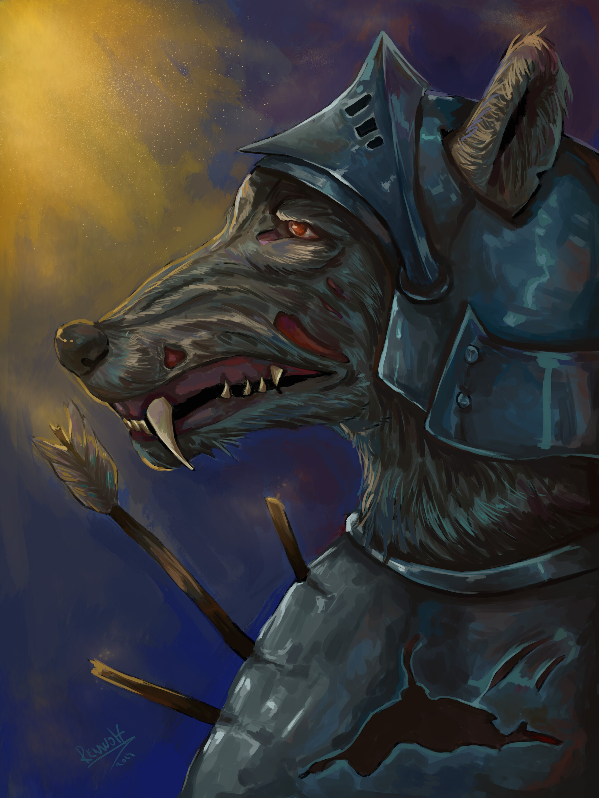 ArtStation - Wolf Knight OC