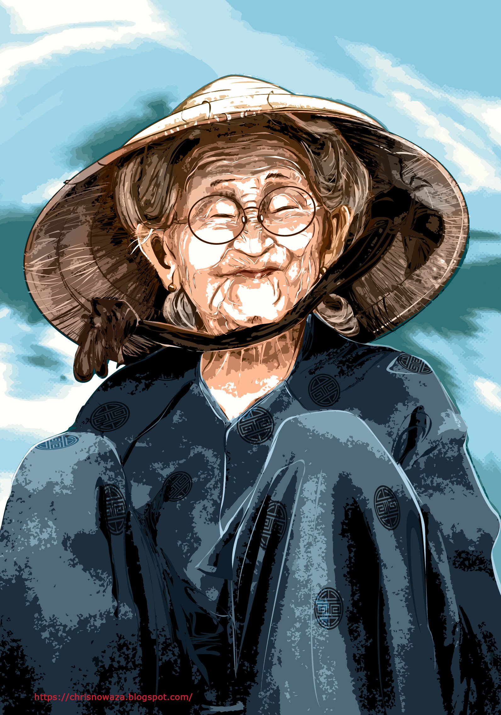 ArtStation - Old lady (color)