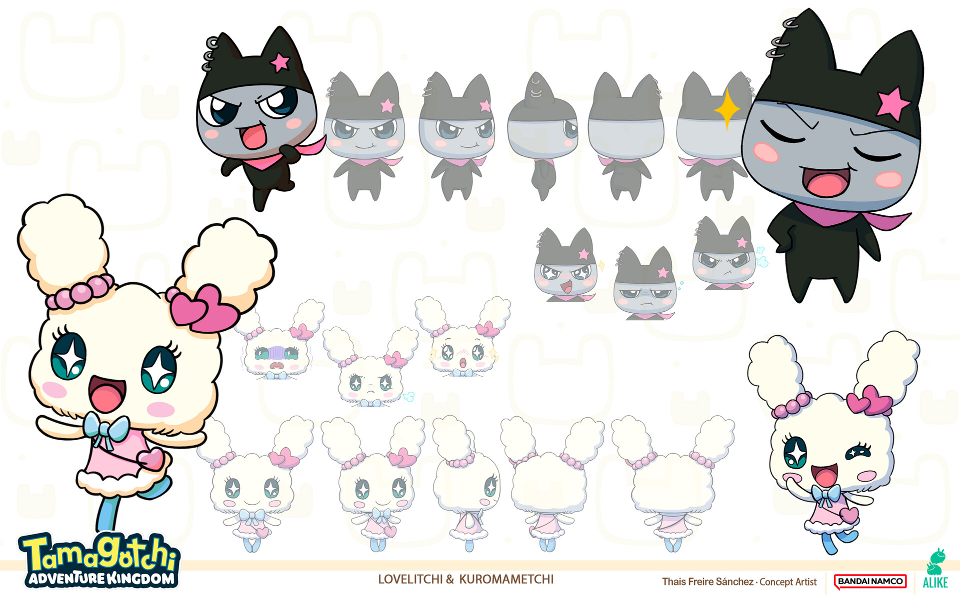 ArtStation - Tamagotchi AK - Lovelitchi & Kuromametchi