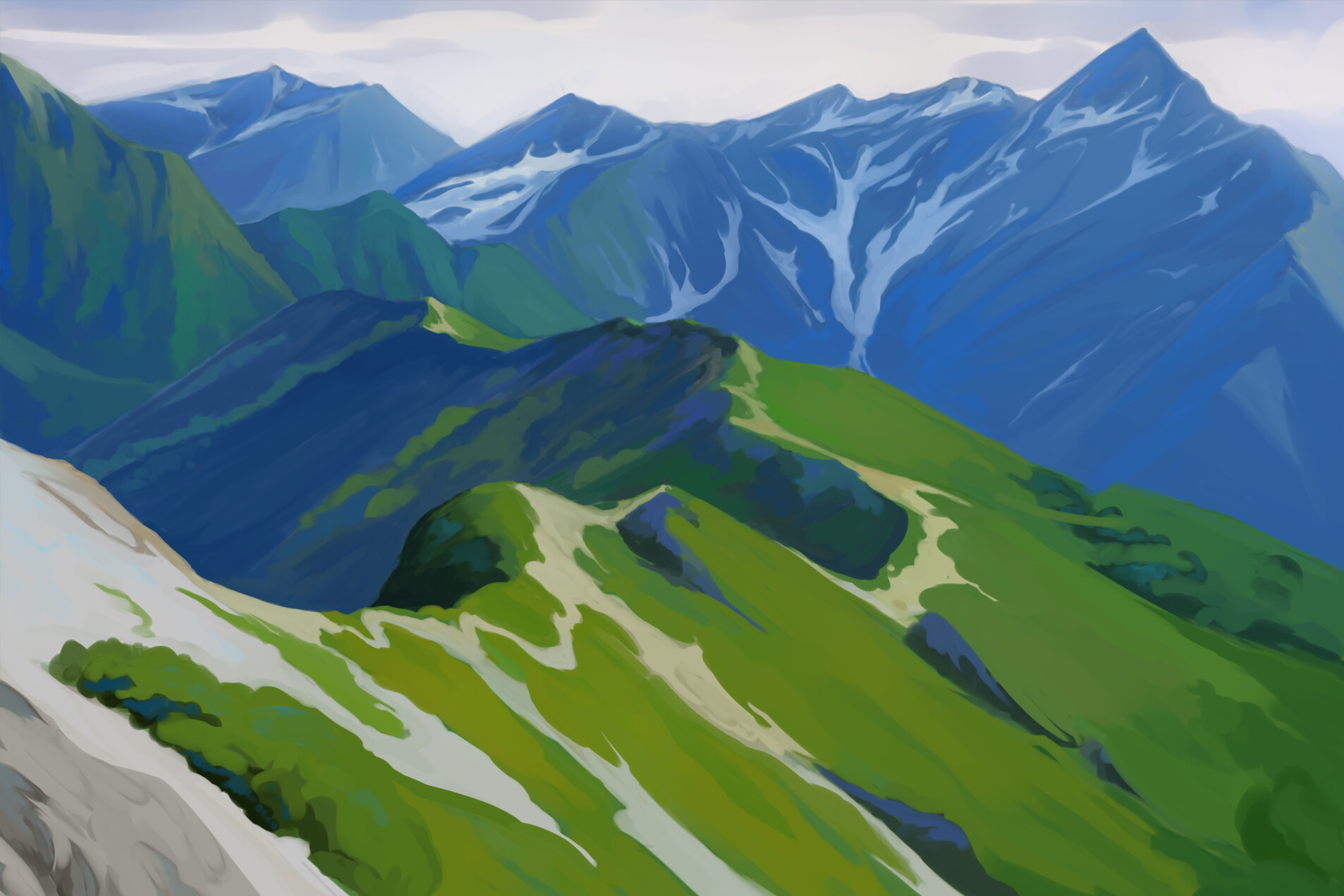 ArtStation - Mountains study