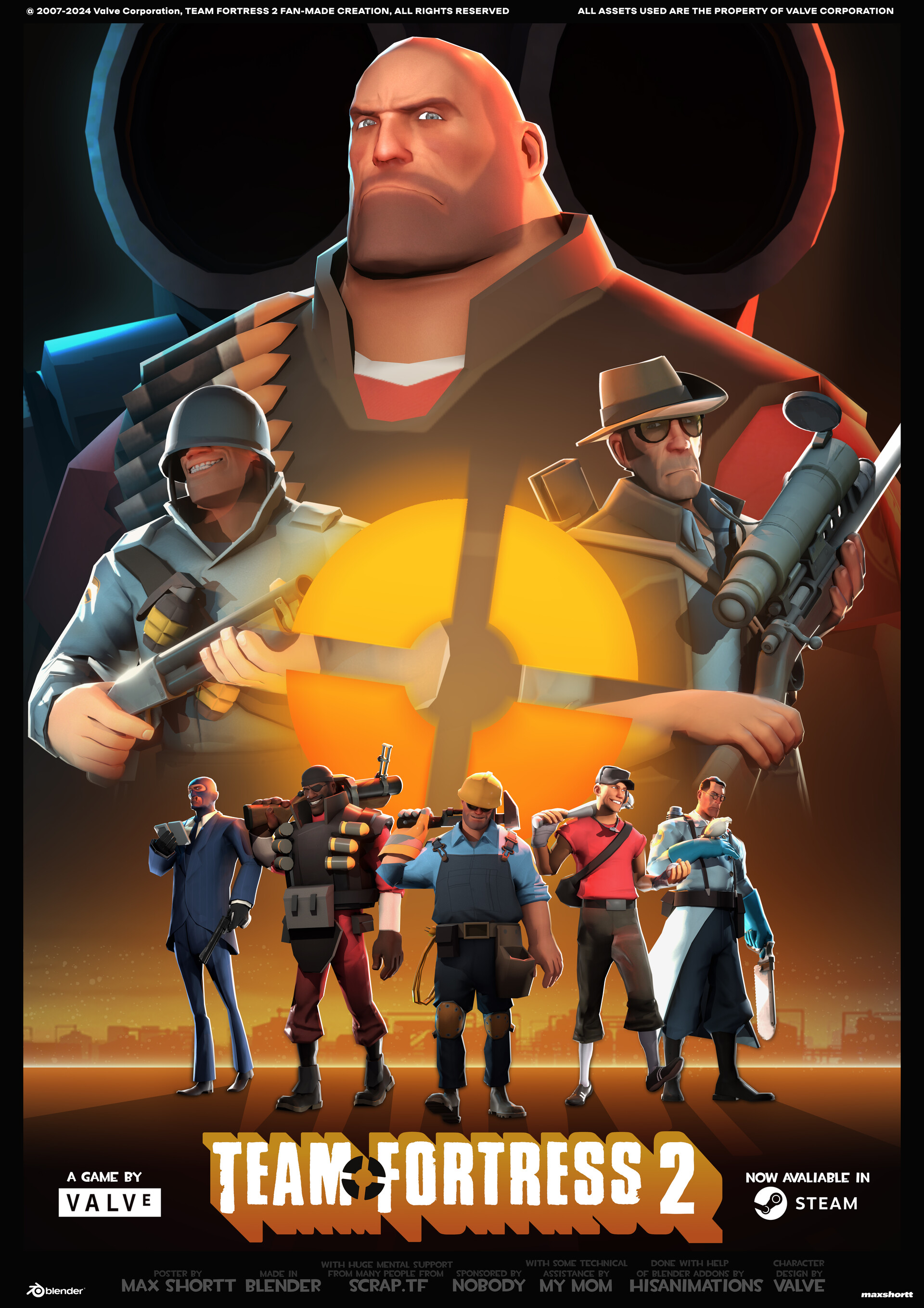 ArtStation - Team Fortress 2 Cover Art - Fanmade Version